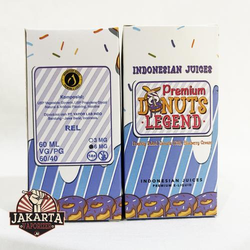 Jual PREMIUM DONUT LEGEND BLUEBERRY 60ML BY INDONESIAN JUICES - 3MG ...