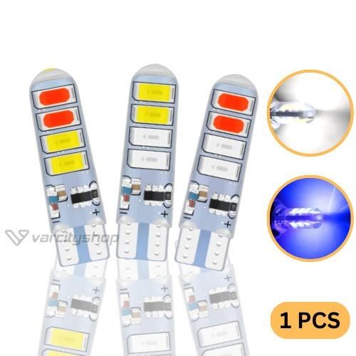 Jual Led Motor T10 Gel Strobo Lampu Polisi T10 Gel Strobo 2 Warna 8 Led ...