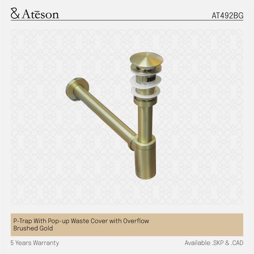 Promo ATESON AT492BG Sifon Wastafel dengan Afur/Pop-up Waste (Overflow ...