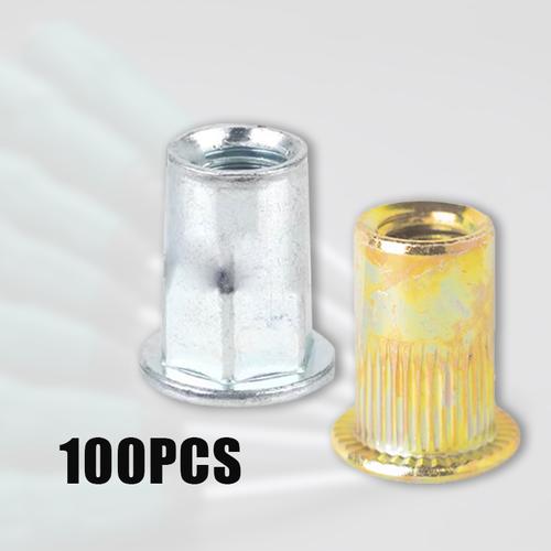 Jual 100PCS M6 Mur Rivet Nut Rivnut Kuning Besi Carbon Steel Nutsert ...