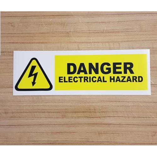 Jual SIGN LABEL STICKER K3 RAMBU DANGER ELECTRICAL HAZARD 10 X 30 CM ...
