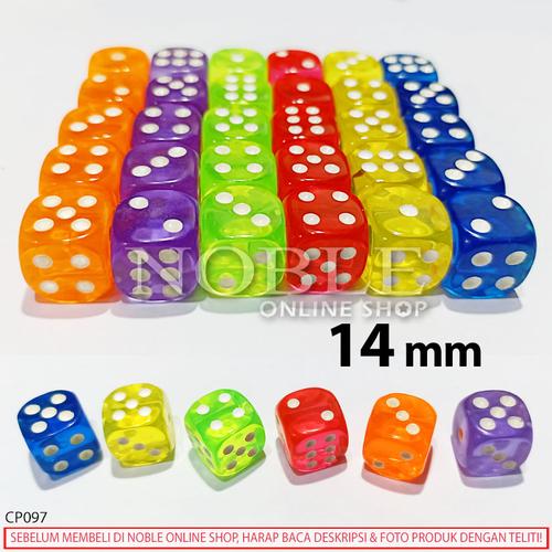 Jual Dadu Bening Warna Transparant Color Toys Pelengkap Mainan Board ...