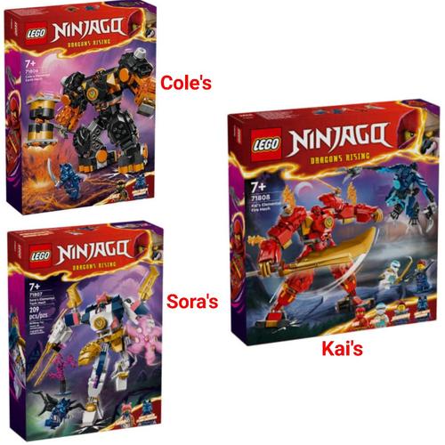 Promo Lego Ninjago Dragon Rising Cole's Elemental Earth Mech - Kai's ...