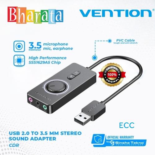 Promo VENTION Sound Card USB 2.0 Microphone Input Volume Control CDR ...