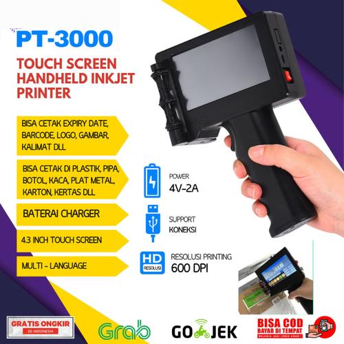 Promo HANDHELD PRINTER INCODE PT-3000 INKJET EXPIRED DATE SMARTPHONE ...