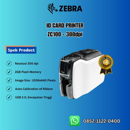 Jual Printer ID Card Zebra ZC100 - 300Dpi / Printer Zebra / Zebra ZC100 ...
