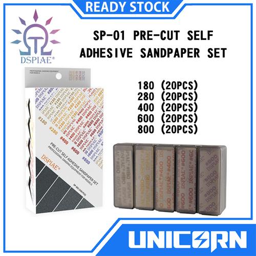 Jual DSPIAE Pre-Cut Self Adhesive Sandpaper Coarse Set 100pcs [180 280 ...