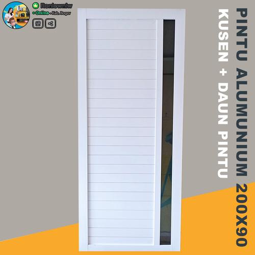 Jual Kusen + Pintu Aluminium model Minimalis / Pintu Kamar Alumunium ...