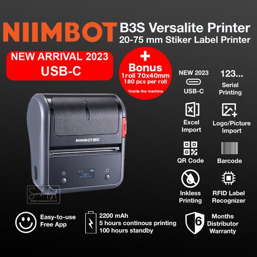 Jual New Printer B3S Niimbot Thermal Label Bluetooth Printer Stiker Portable - Kota Tangerang ...