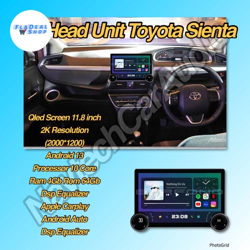 Jual Head unit android 11.8 inch Toyota Sienta Qled Screen 2K ...