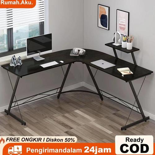 Jual RA Meja L Meja Kantor Serbaguna / Meja Belajar Murah L shaped Desk ...