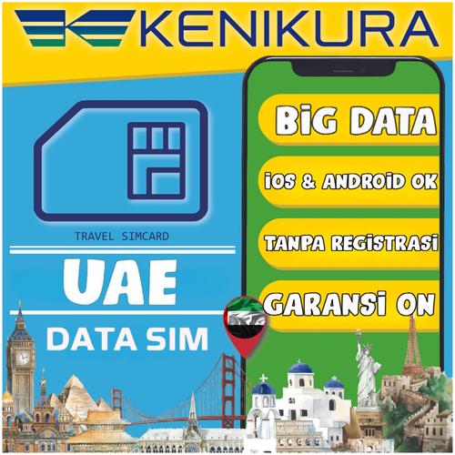 Jual United Arab Emirates Dubai Simcard sim card internet kartu data ...