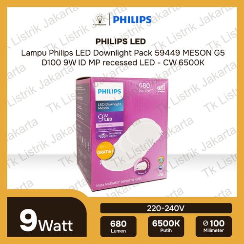 Promo PHILIPS LED Downlight Pack 59449 MESON G5 D105 9W ID MP recessed ...