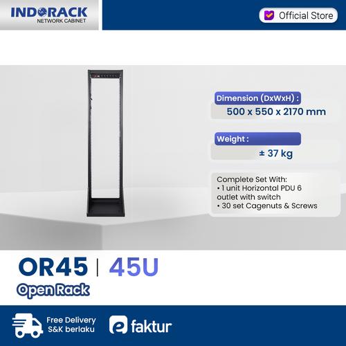 Promo Indorack OR45 Open Rack 45U Rak Server Modem Switch Rack Server ...