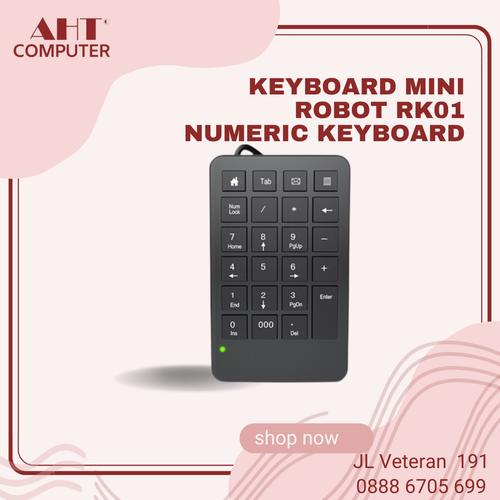 Jual Keyboard Mini ROBOT RK01 Numeric Keypad Black Tombol Multimedia ...