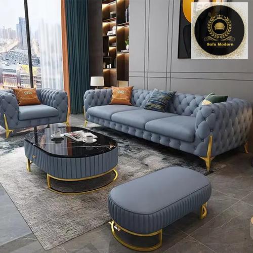 Jual Sofa Set Kulit Minimalis Ruang Tamu Modern Kualitas Premium - Kota ...