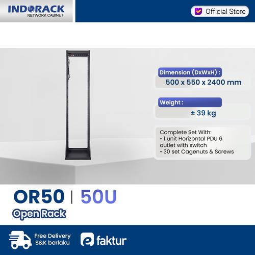 Promo Indorack OR50 Open Rack 50U Rak Server Modem Switch Rack Server ...