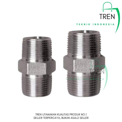 Jual 1/2" Double Nepel NPT x NPT Hex Nipple Hydraulic MB x MB Size 1/2 Inch - Jakarta Barat ...