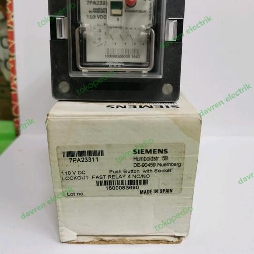 Jual Siemens Lockout Fast Relay 7Pa2331,110Vdc - Jakarta Timur ...