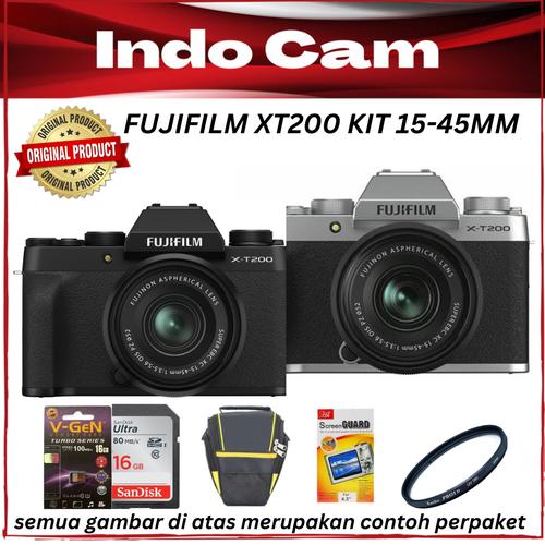 Jual CAMERA FUJIFILM XT-200 KIT 15-45MM / FUJIFILM XT200 - PAKET 32GB ...