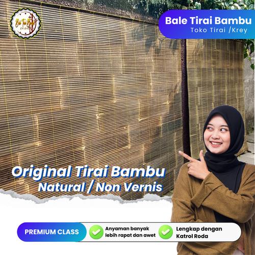 Jual (Premium)Tirai kerai bambu Lengkap tinggal pasang NATURAL/Non Vernis Kerai/kere/keray/krey ...
