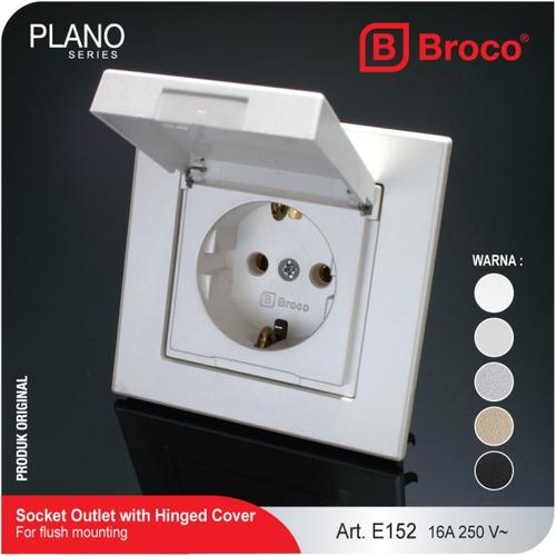 Jual Stop Kontak Tutup Plano - Pearl White - Broco E152-55S - Jakarta Pusat - Alfa Electric ...