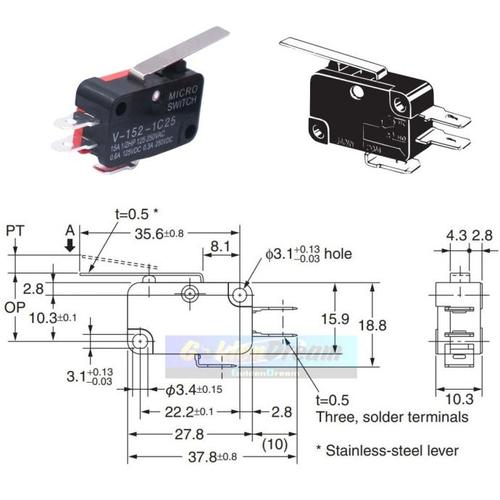 Jual Mini Switch Omron V-152-1C25 Saklar Limit Micro Miniature Tuas Gagang - Jakarta Barat ...