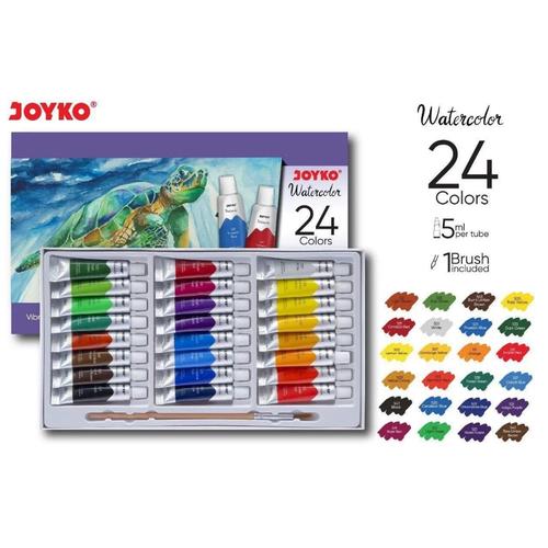 Jual Watercolor WC-4-24 Joyko Set 24 Warna Cat Air Tube - 24 Warna ...