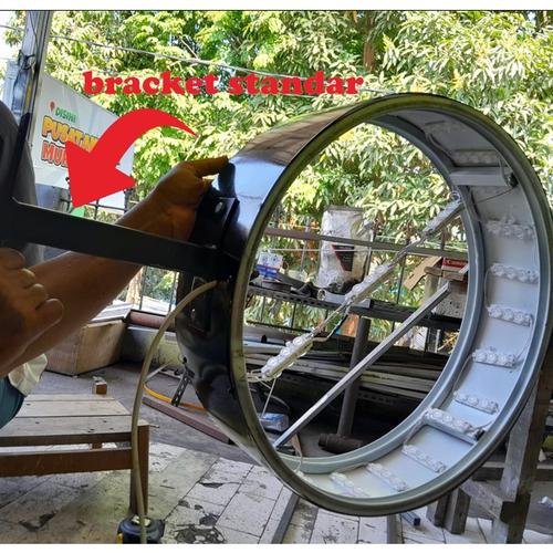 Jual Rangka Neon Box Diameter 100 cm+Tutup Samping+Lampu LED+Bracket ...