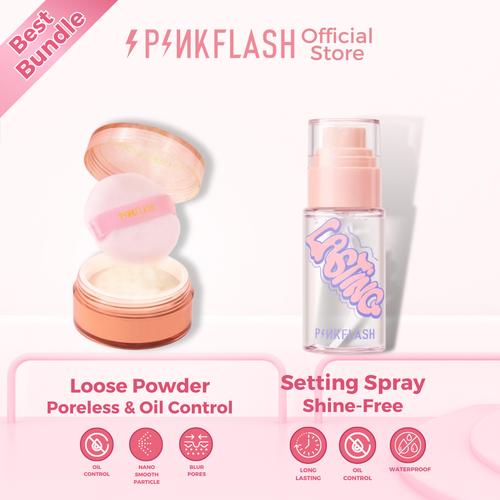 Promo PINKFLASH Oil Controller Loose Setting Powder + Setting Spray PFF06 - #111 - Kab ...