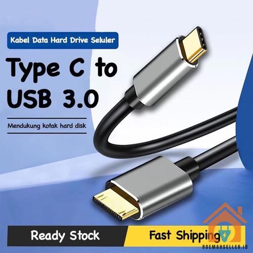 Jual Kabel Type C to Micro-B 3.0 Mobile Hard Disk Drive Cable Eksternal ...