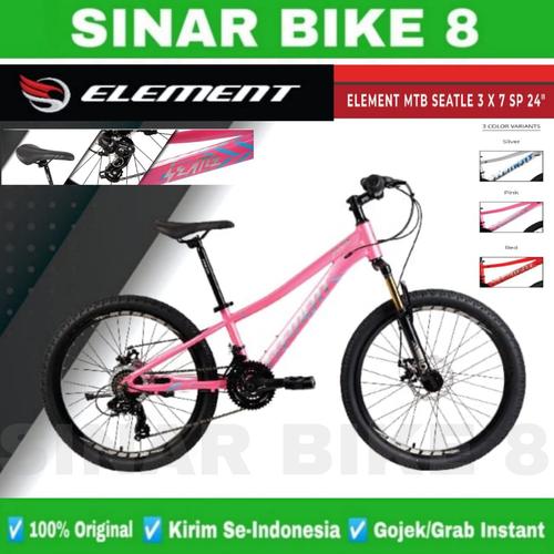 Jual Sepeda Gunung MTB ELEMENT SEATLE Frame Alloy Ukuran 24 Inch 21 ...