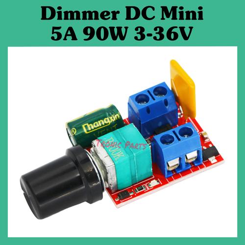 Jual Mini Dimmer DC PWM Motor Speed 4.5-35V 5A Controller Lampu LED 90W ...