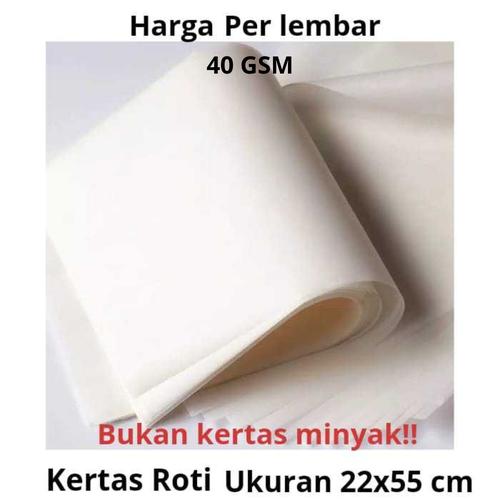 Jual 22 X 55 Cm Kertas Roti Putih Wrapping Paper Bungkus Kado Kue Food ...