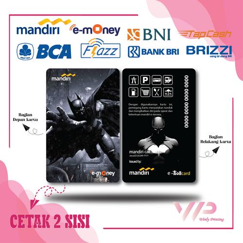 Jual E-MONEY ETOLL SUPERHERO BLACK BATMAN DC HERO DESIGN GAMBAR MANDIRI ...