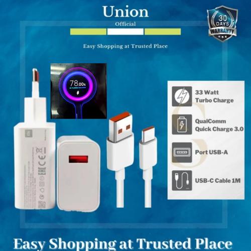 Promo Charger Xiaomi Type C 33W Turbo Charge Poco X3 GT F3 Poco M3 Mi11 ...