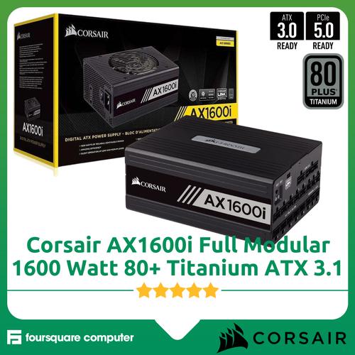Jual PSU Corsair AX1600i 1600 Watt 80 Plus Titanium Full Modular Power Supply 1600W ATX 3.0 PCIe ...