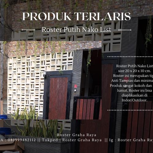 Jual Roster Putih Nako List size 20x20x10cm/lubang angin/loster - Kota ...