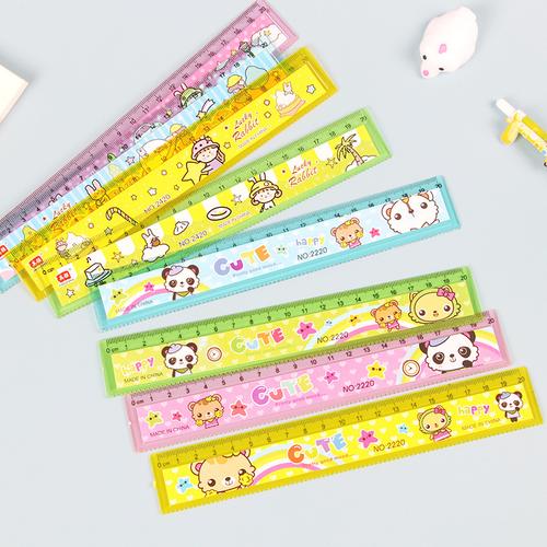 Jual Penggaris ukuran Panjang 20 cm Plastik Motif/Alat Tulis/Ruler ...