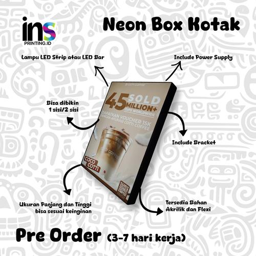 Jual Neon Box Neon Sign Akrilik Kotak Custom 2 sisi Free Breket Free ...