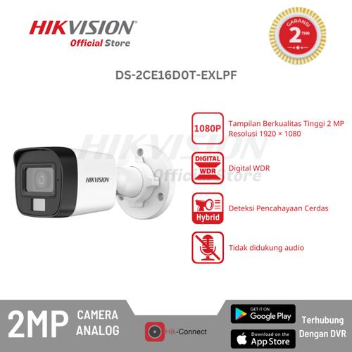 Jual HIKVISION - DS-2CE16D0T-EXLPF 2MP Smart Hybrid Light Fixed Mini Original - Gatotkaca ...