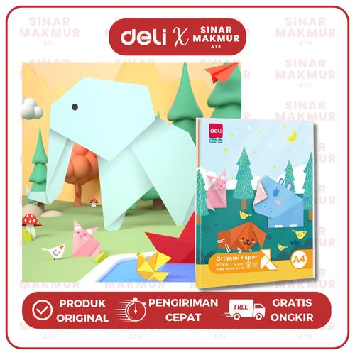 Jual Origami/Craft Paper/Kertas Lipat 10 Warna A4 Deli 83634 (Pak ...