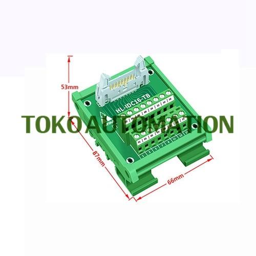 Jual IDC 16 male terminal block breakout board relay adapter connector ...