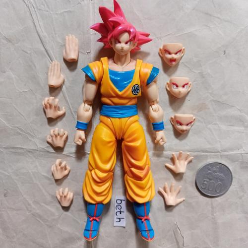 Jual SHF Ori Son Goku Super Saiyan God Red Hair Bandai Dragon Ball Z ...