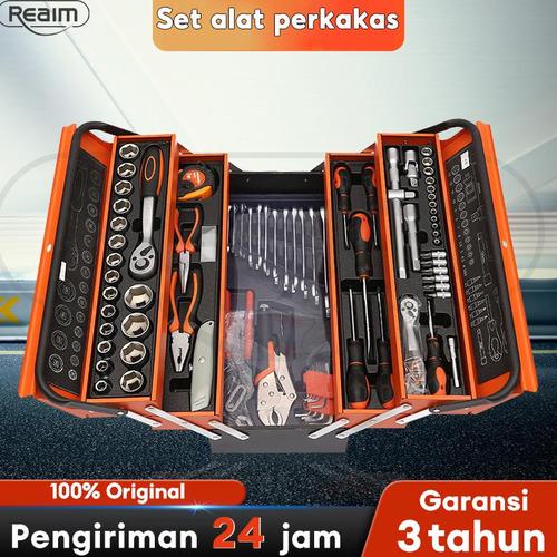 Jual Reaim Tool Kit Set Box Susun 85 pcs Kotak Perkakas kunci/83PCS ...