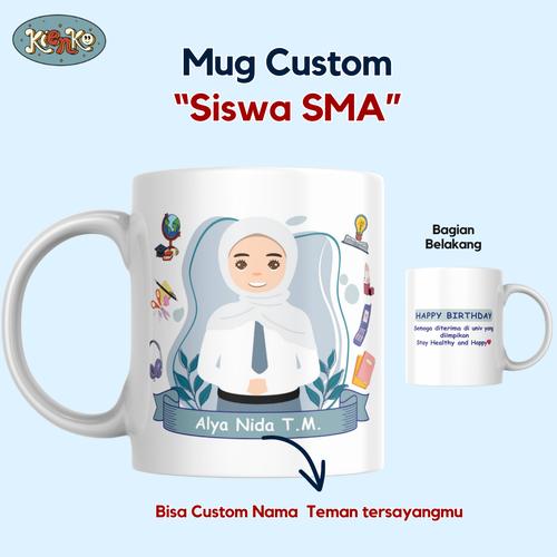 Promo Mug Custom Siswa SMA / Kado Anak Sekolah / Hadiah Ulang Tahun ...