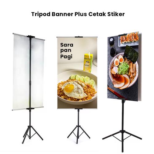 Jual Stand Tripod Banner Plus Cetak Stiker (Glossy/Doff) dan Impraboard - Kota Tangerang Selatan ...