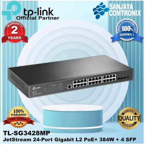 Promo TP-Link TL-SG3428MP JetStream 28-port Gigabit L2 Managed with 24 ...