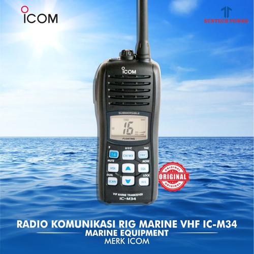 Jual Radio HT Merk Icom IC-M34 VHF Alat Radio Komunikasi Marine ...