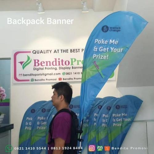 Jual DISKON BACKPACK FLAG BANNER TIPE LENGKUNG, BACKPACK TEARDROP ...